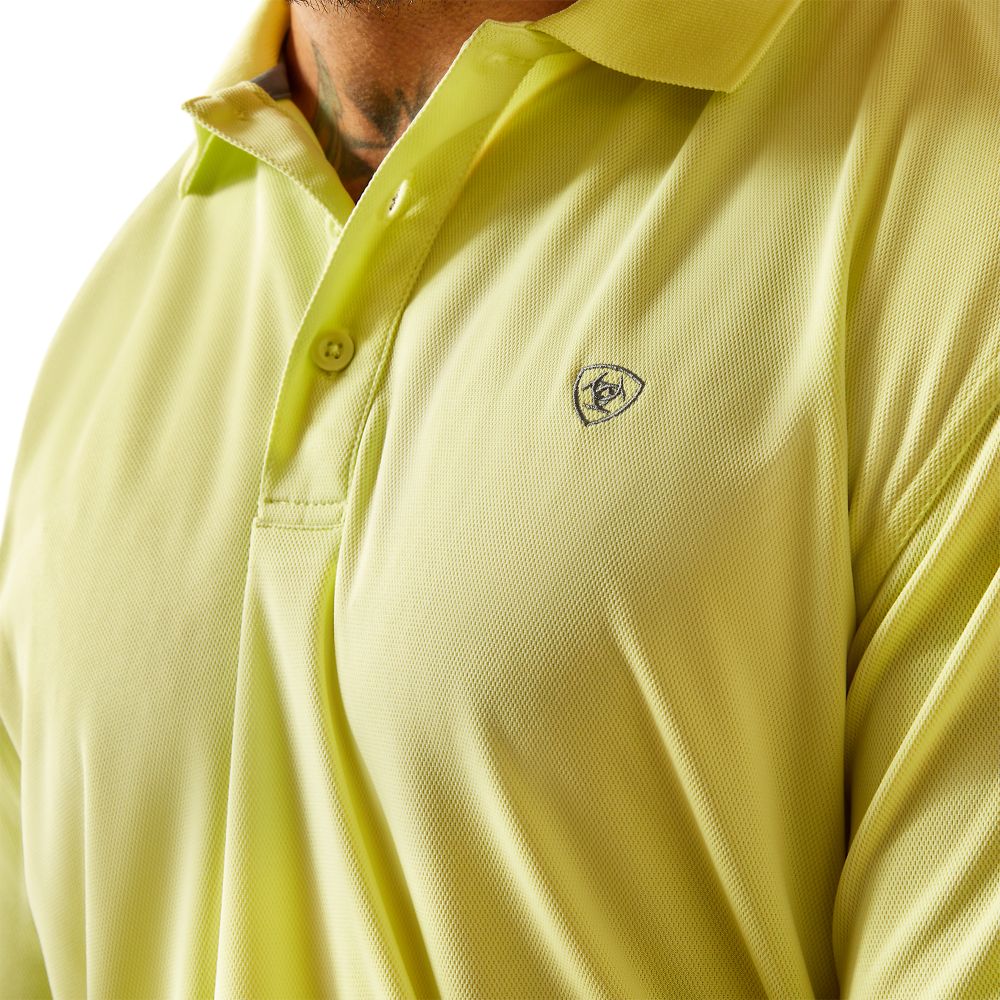 Ariat Mens TEK Short Sleeve Polo Shirt | Lime Color