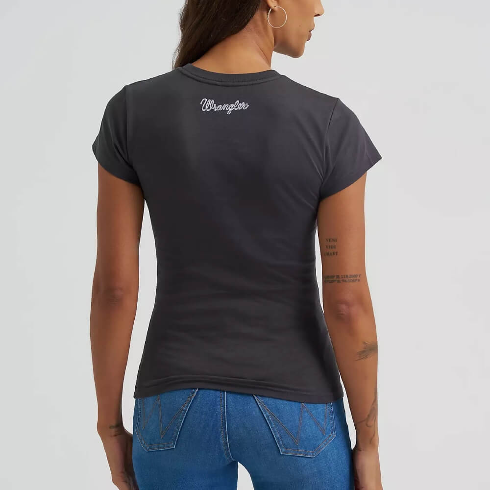 Wrangler Womens Bless Your Heart Shrunken T-Shirt Phantom